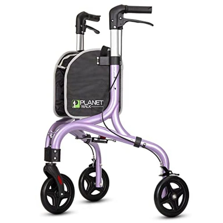 Déambulateur violet 3 roues : praticité et style